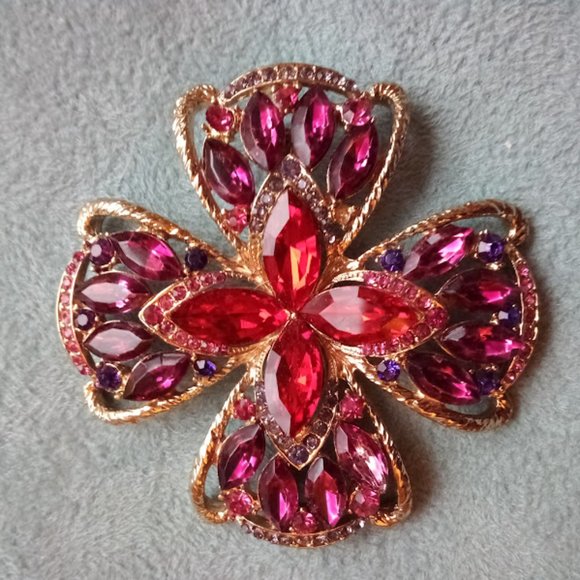 Jewelry | Purple And Fuchsia Fancy Brooch | Poshmark